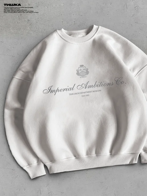 Оверсайз свитшот с принтом old money Tishka